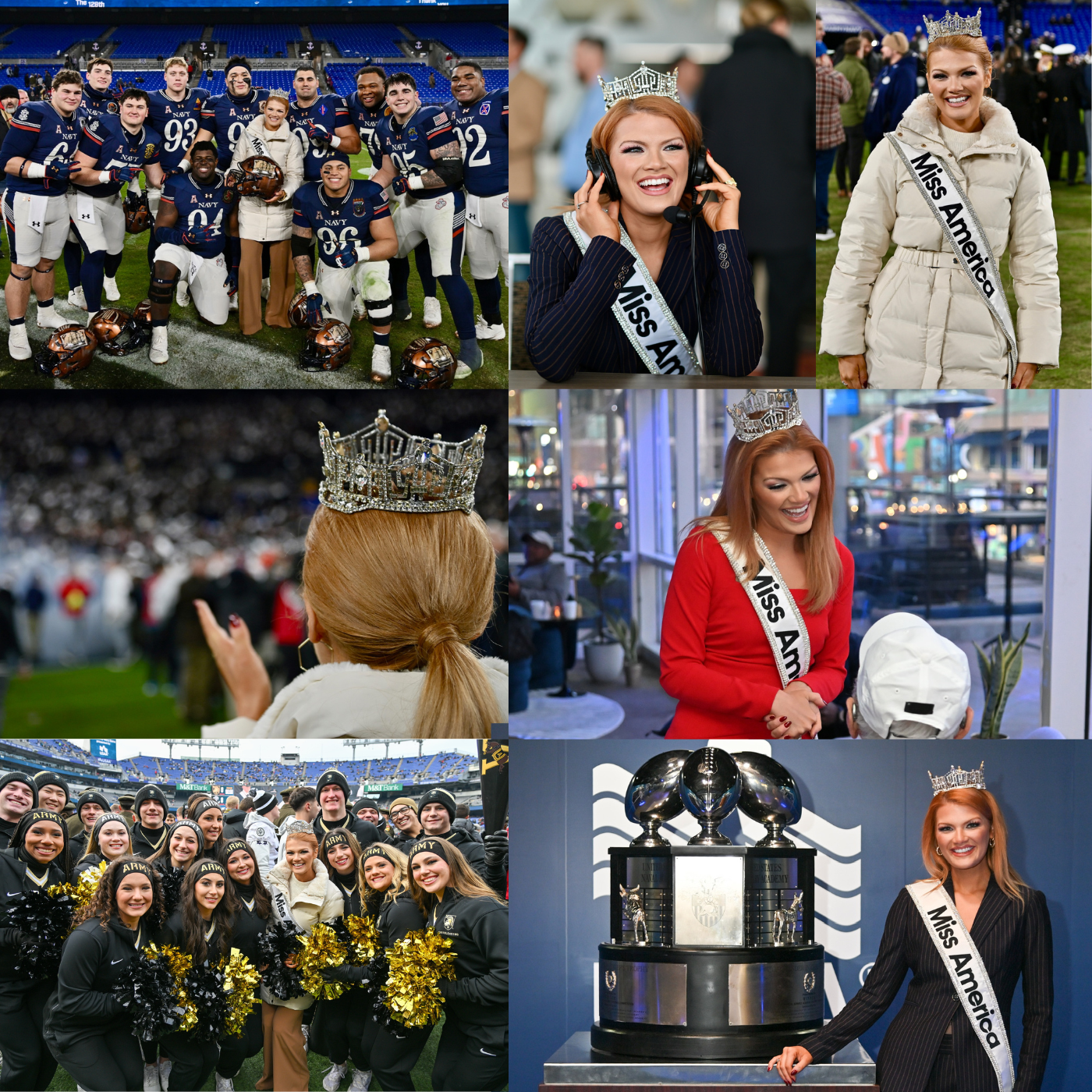 Miss America Attends Army–Navy Game for the First Time in History